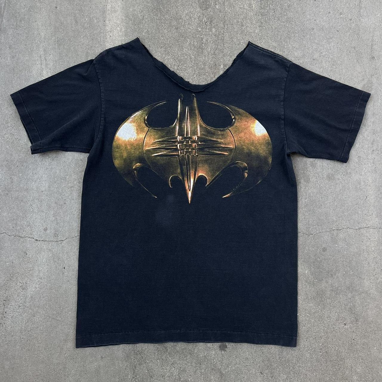 Vintage 1995 Batman Forever Cut TShirt Cut neck... - Depop