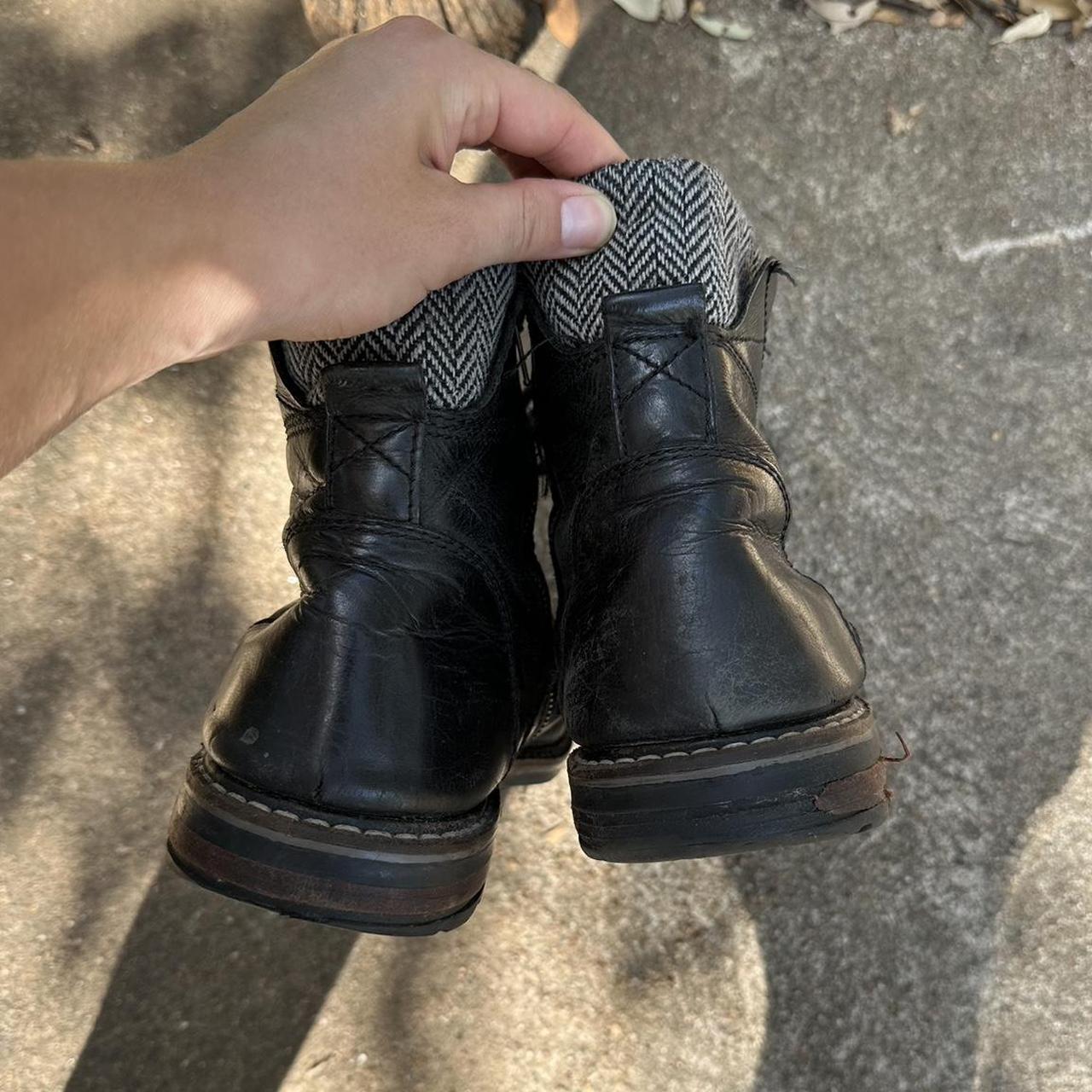 Crevo Men’s Camden Black Leather Boots. Zipper on... - Depop