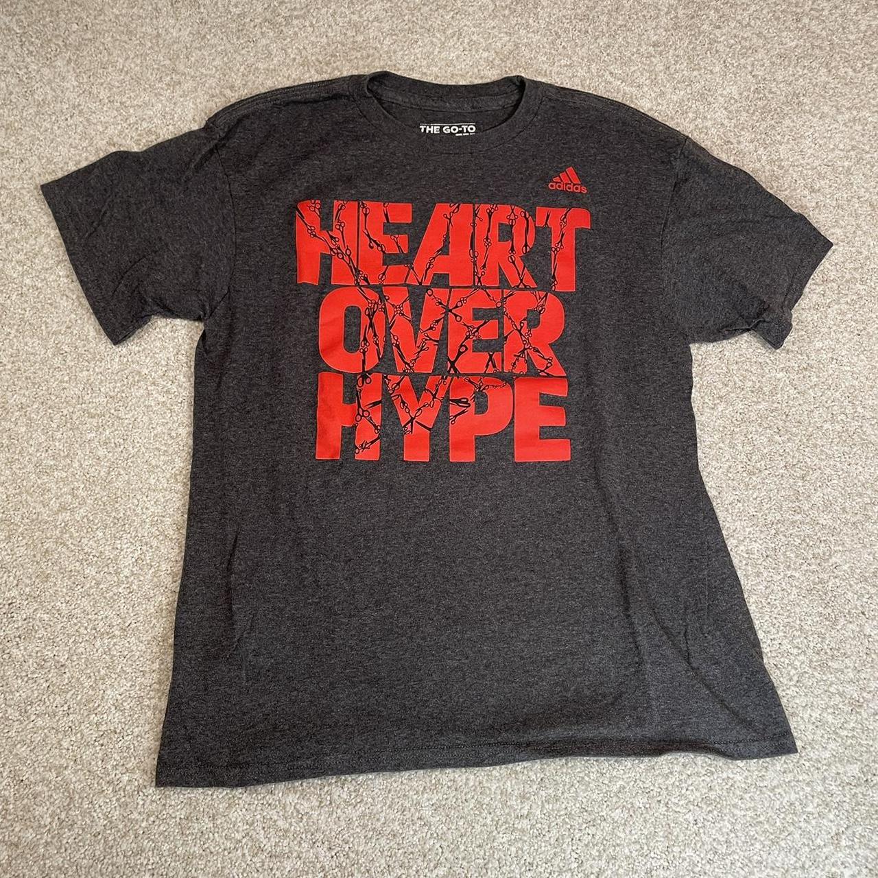 Adidas Heart Over Hype Go To Tee Graphic T Shirt... - Depop