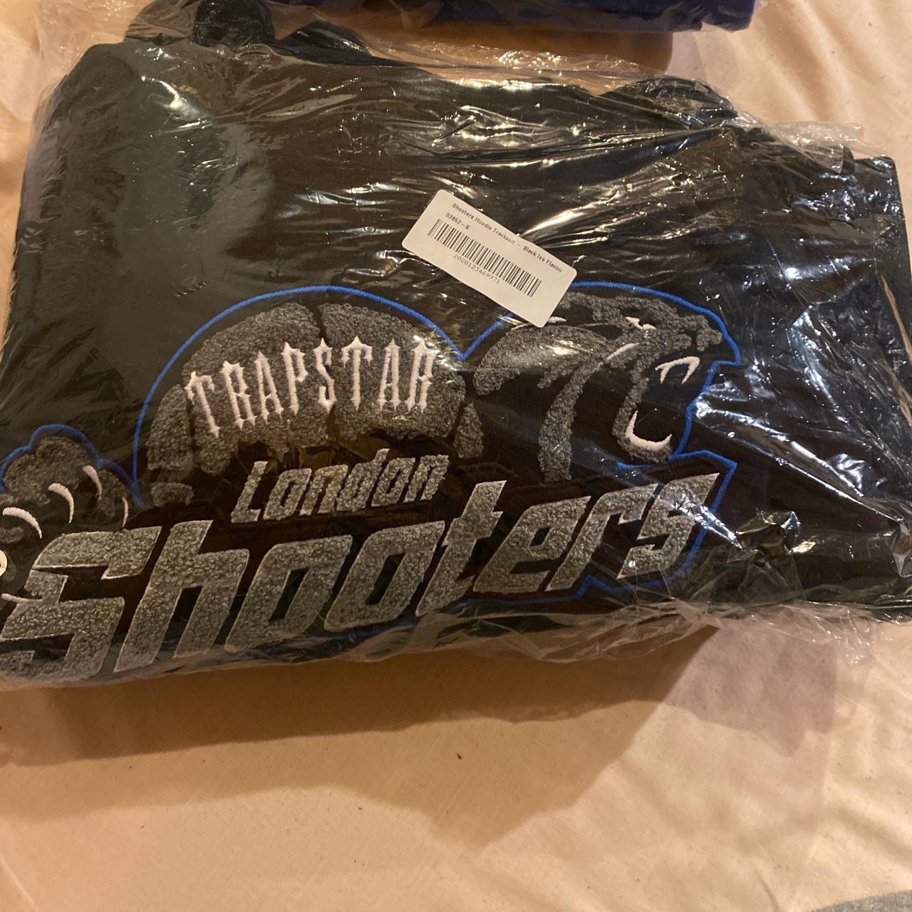 TRAPSTAR SHOOTER TRACKSUIT BLACK ICE SIZE SMALL - Depop