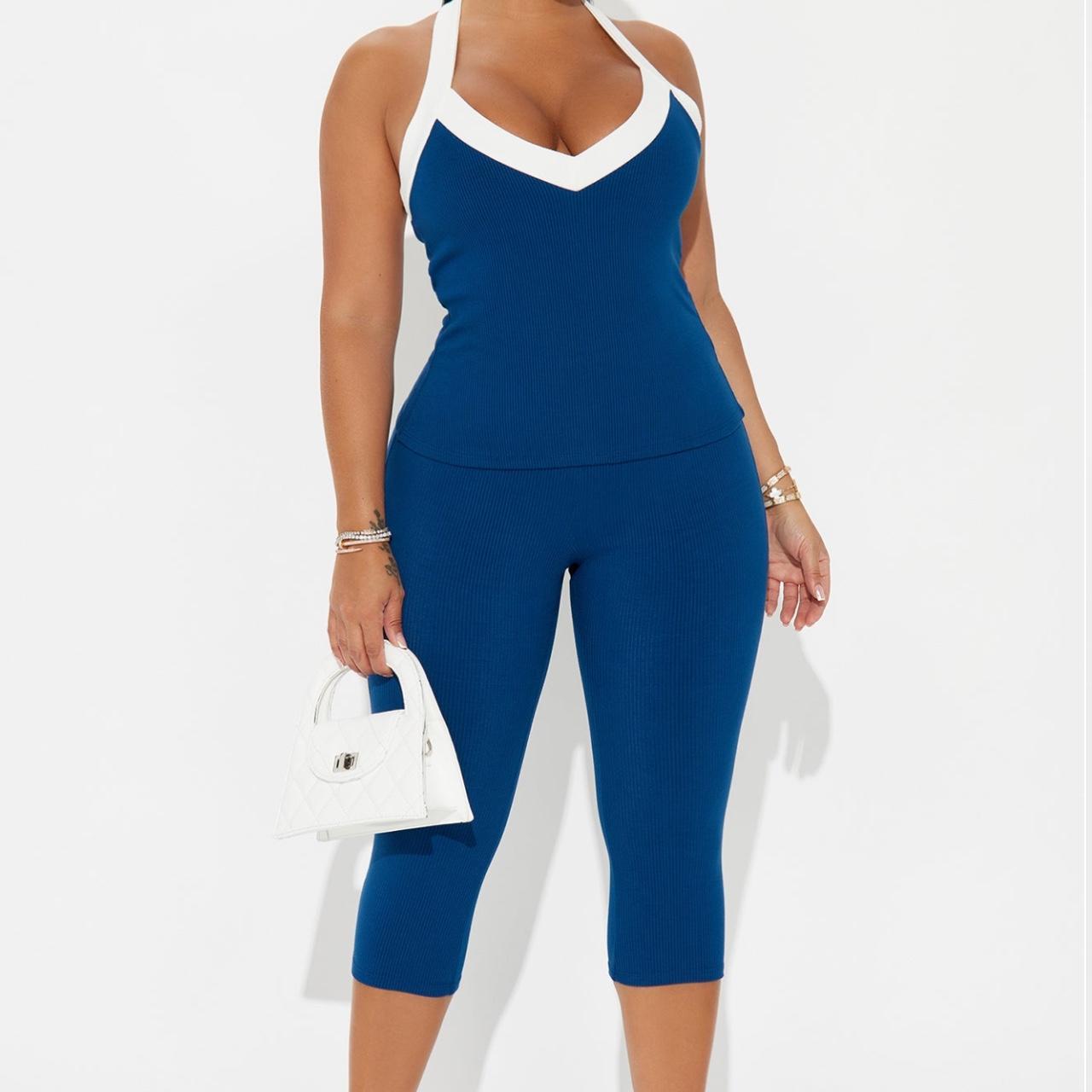 Super cute ribbed set! Size M also selling the white... - Depop