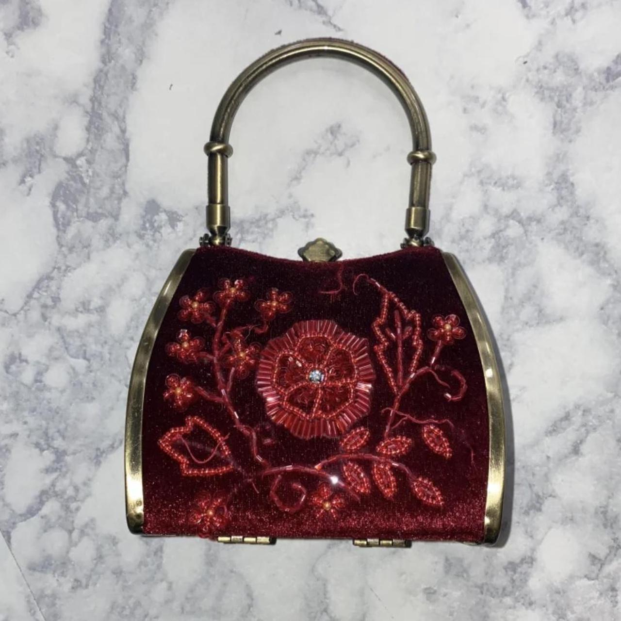 Vintage mini purse handbag Ermo brand red small... - Depop