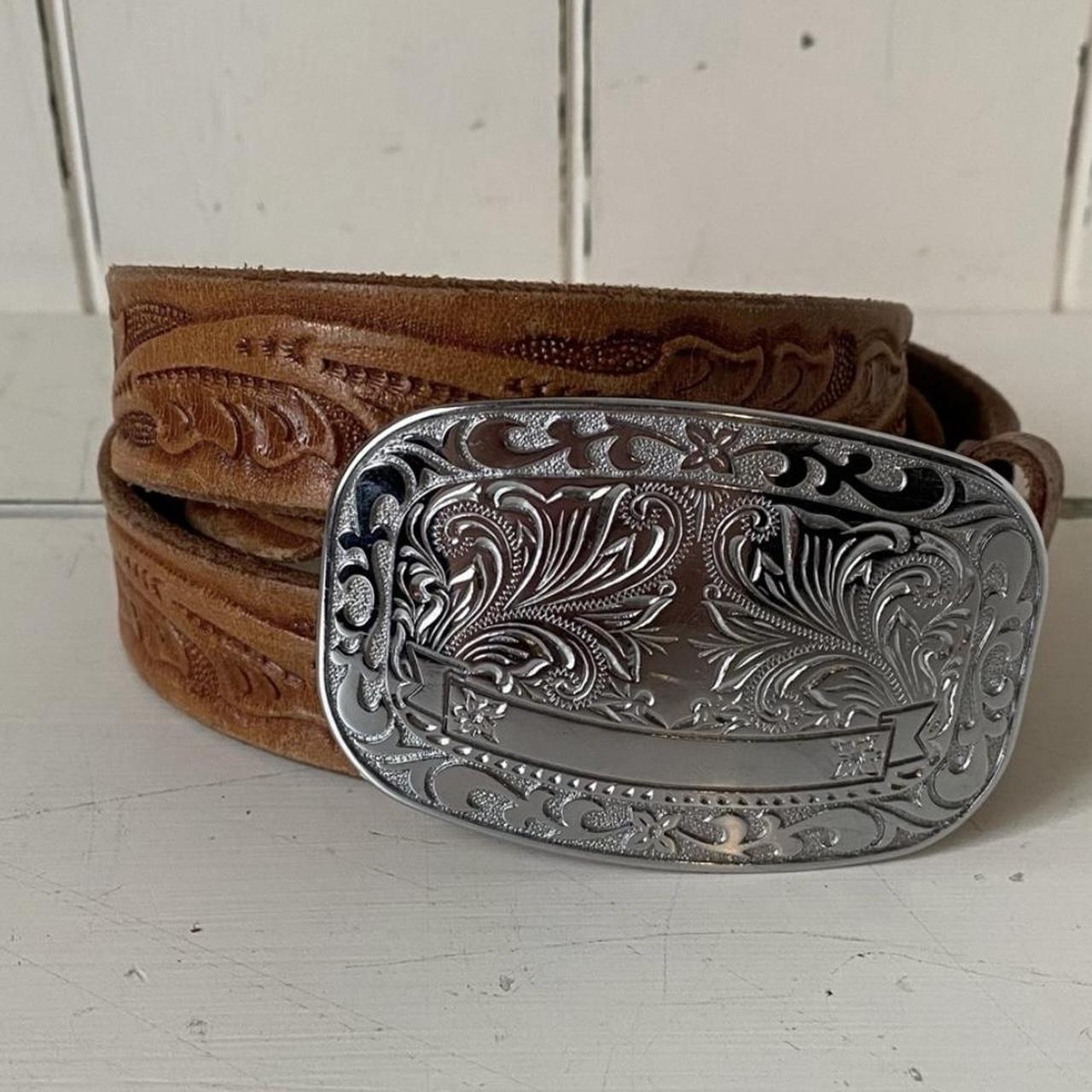 Looper Vintage Western Leather Belt Super cool... | Depop