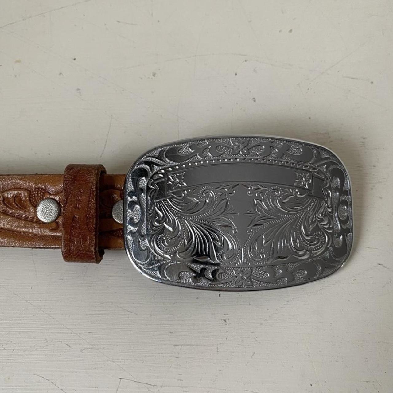 Looper Vintage Western Leather Belt Super cool... | Depop