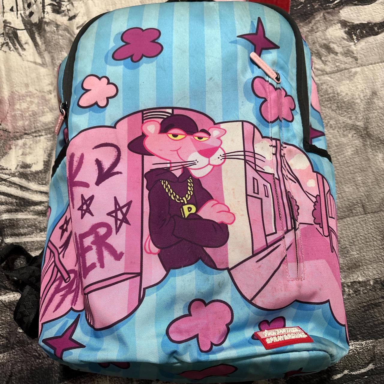 Sprayground bookbag Pink Panther backpack #pinkpanther | Depop
