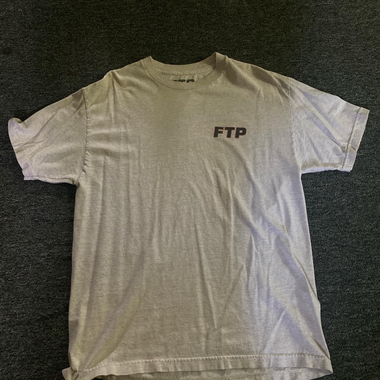 Grey FTP logo tee Small stain on back of arm as... - Depop