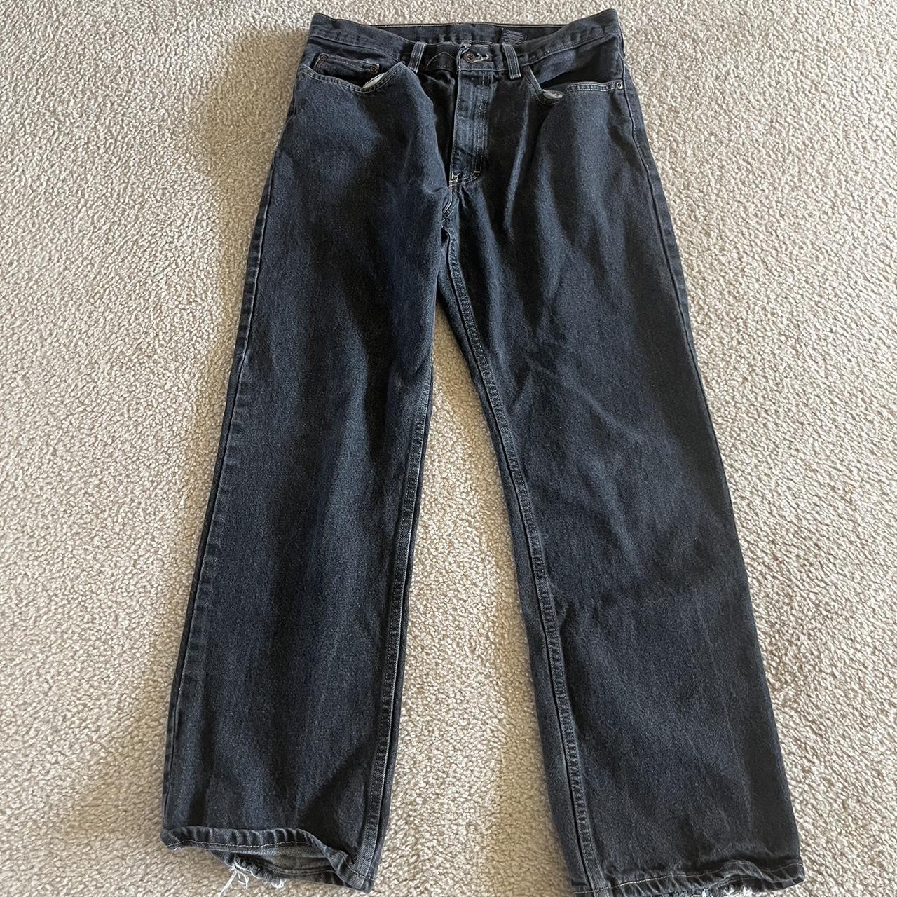 Vintage faded glory black denim jeans Size:... - Depop