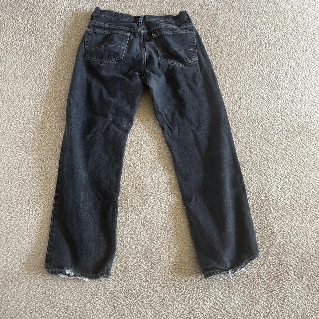 Vintage faded glory black denim jeans Size:... - Depop