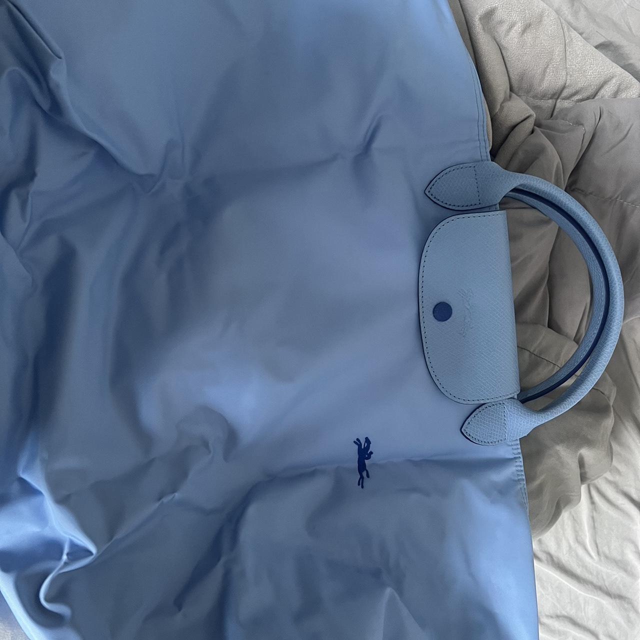 Longchamp Sky Blue Le Pliage Tote XL SIZE Used - in... - Depop