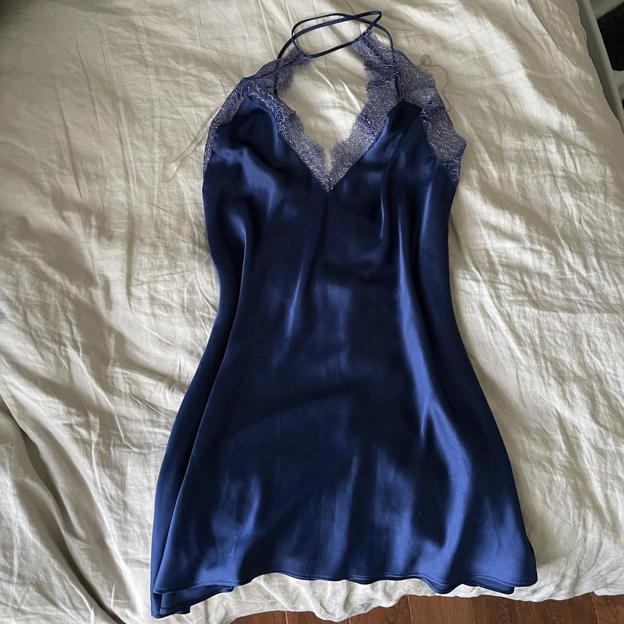 Victorias Secret Chantilly Lace And Satin Slip Dress - Depop