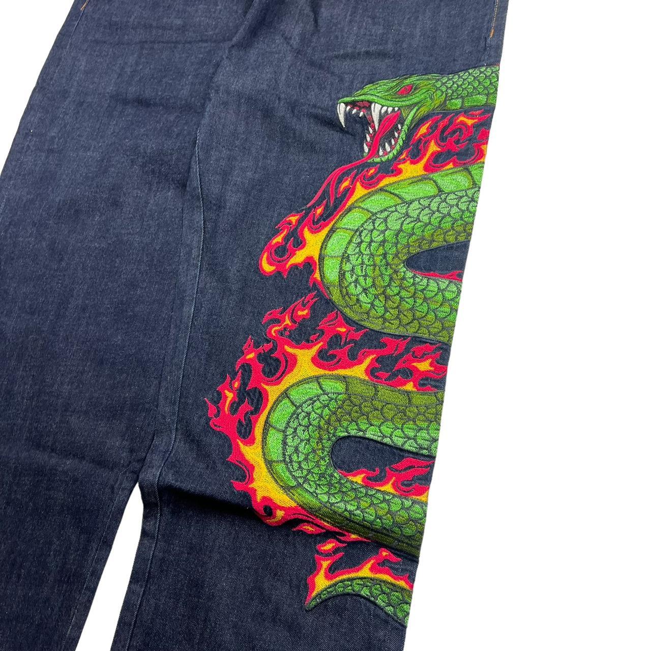 Bounty Bodega By Bounty Snake Denim Jeans - Waist:... - Depop