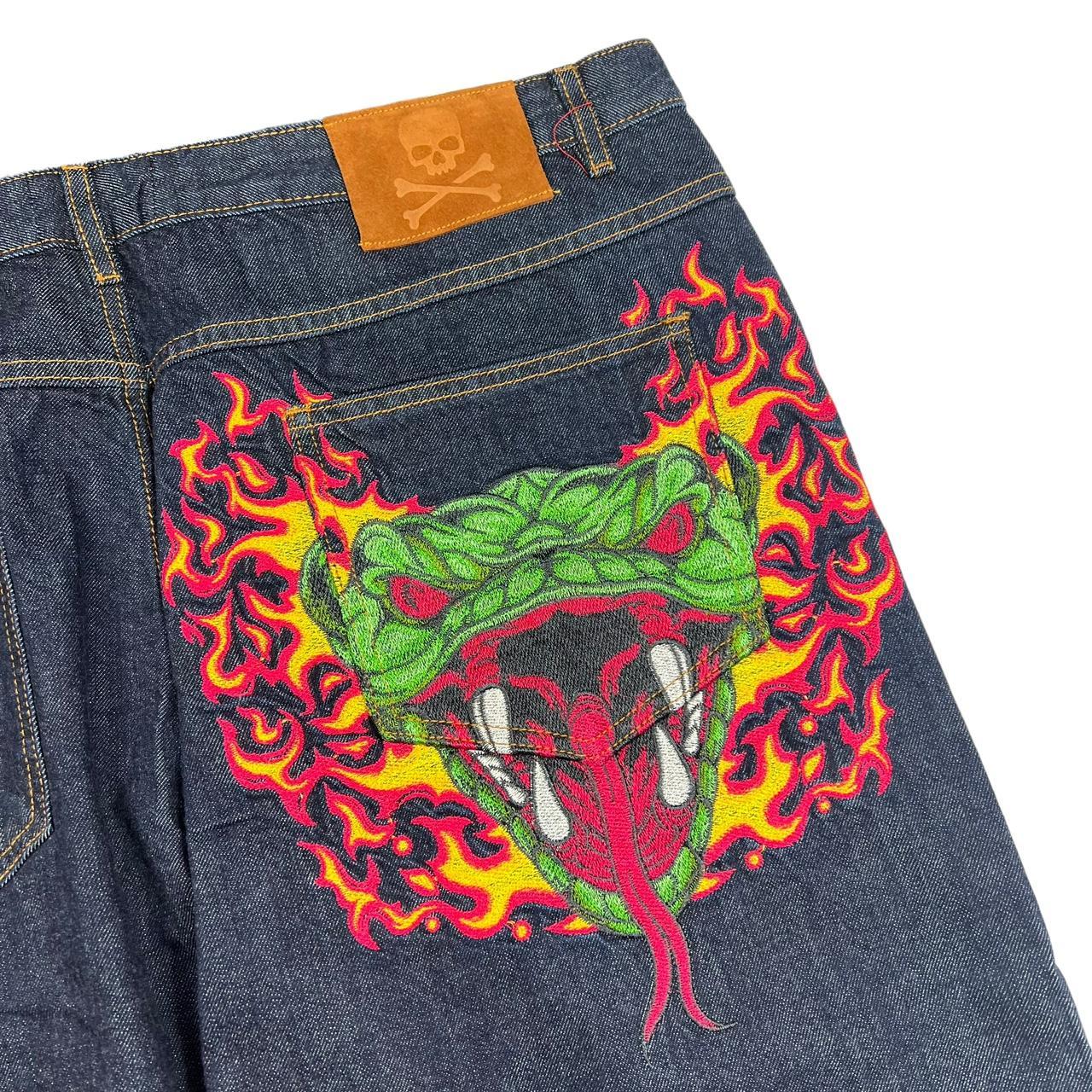 Bounty Bodega By Bounty Snake Denim Jeans - Waist:... - Depop