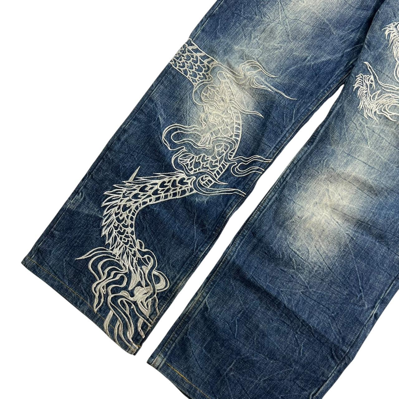 Vintage Karakuri Tamashii Embroidered Dragon... | Depop