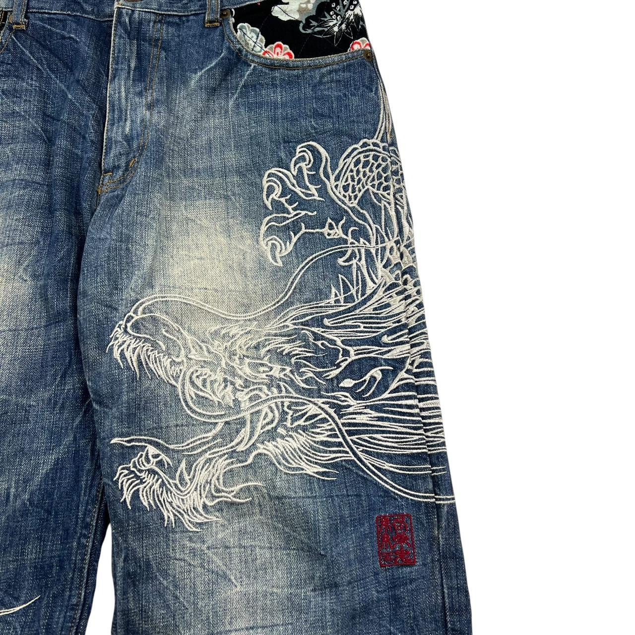 Vintage Karakuri Tamashii Embroidered Dragon... | Depop