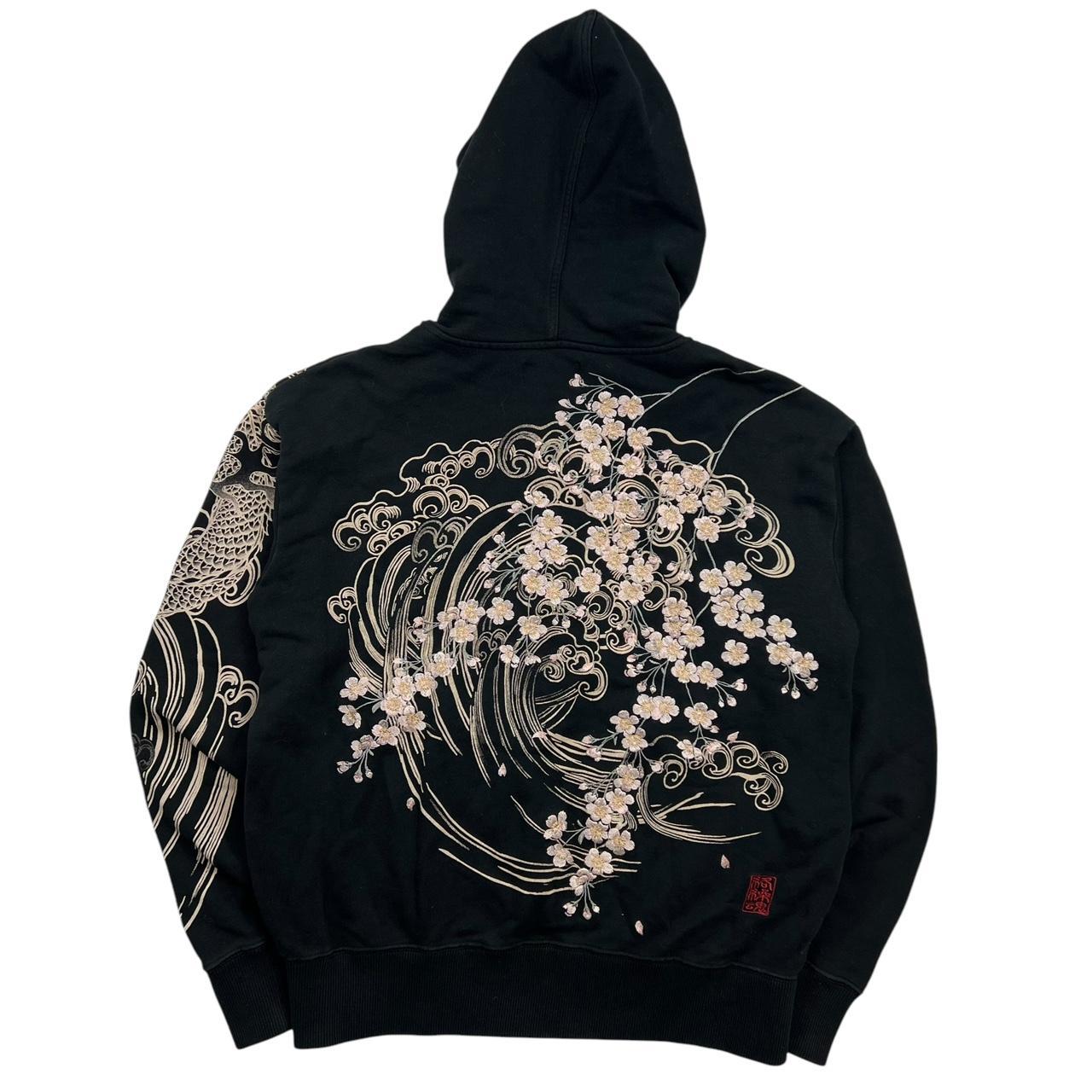 Vintage Karakuri Tamashii Dragon Japanese Hoodie -... | Depop