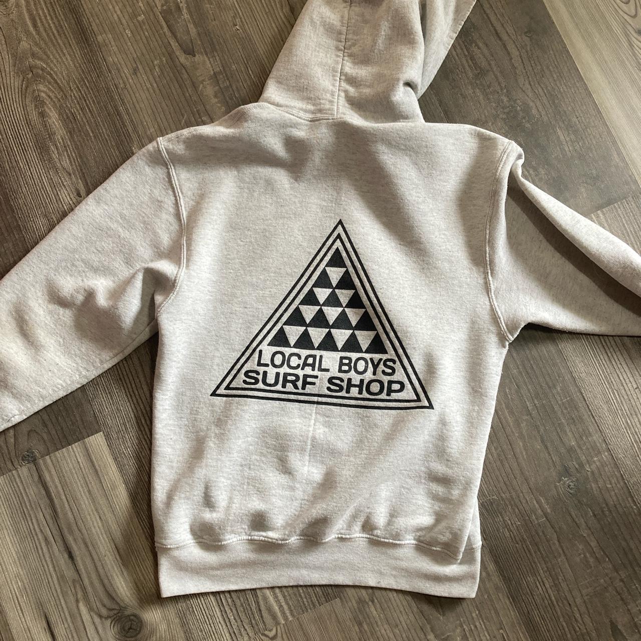 Giorgio Local Boyz Women's Grey and White Hoodie | Depop
