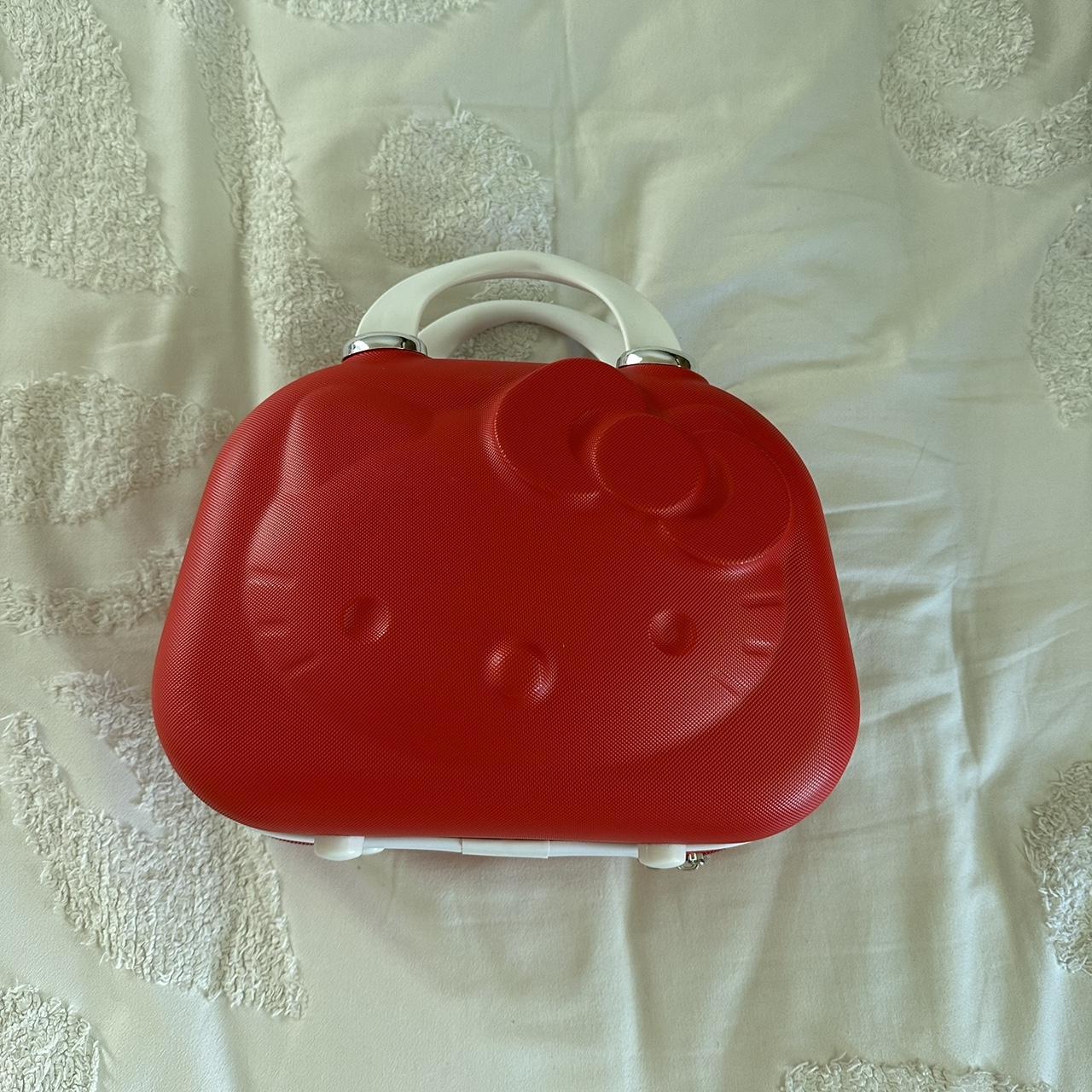 Red Sanrio Hello Kitty Mini Suitcase/Lunchbox - Depop