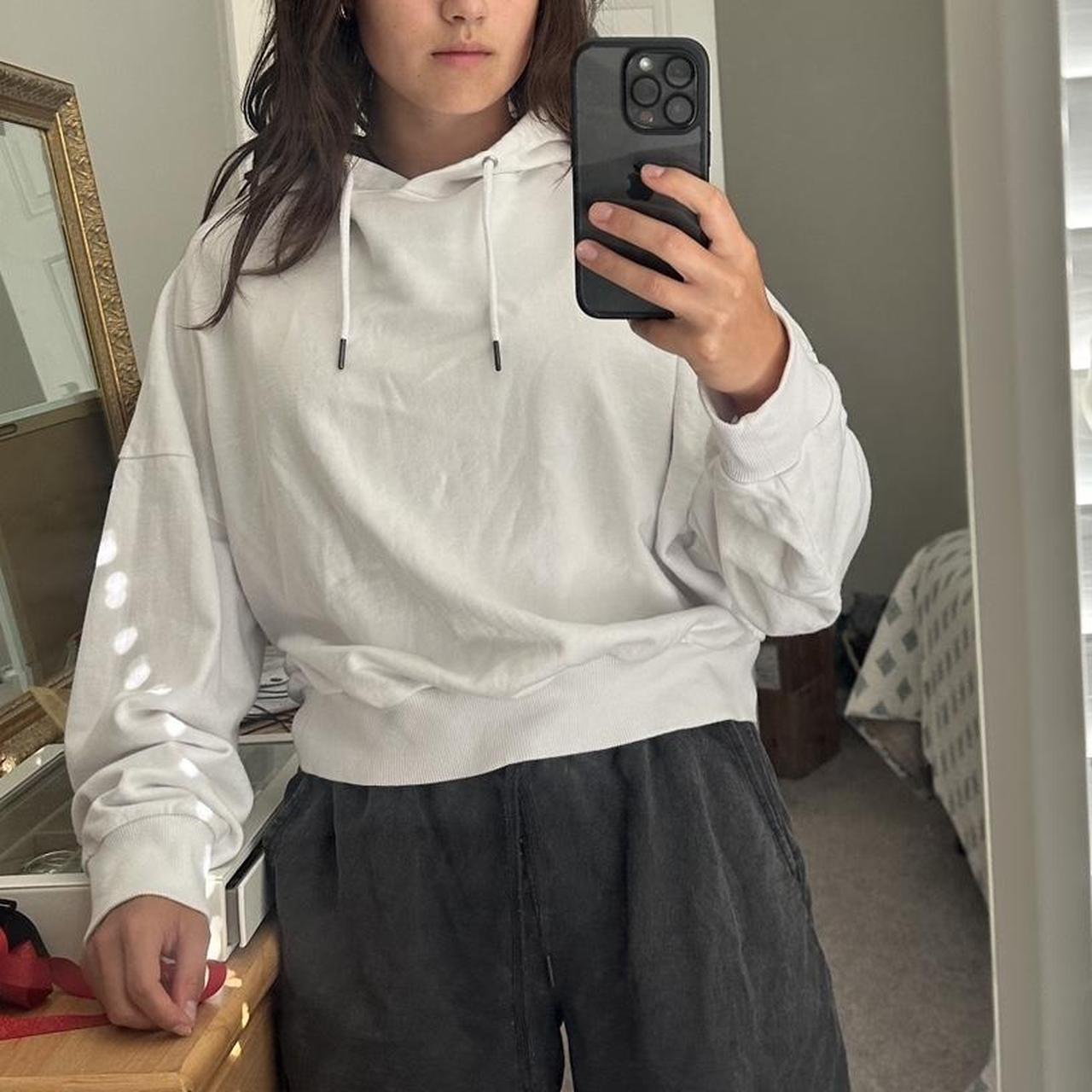 ASOS white oversized hoodie Size US 6 women’s... - Depop