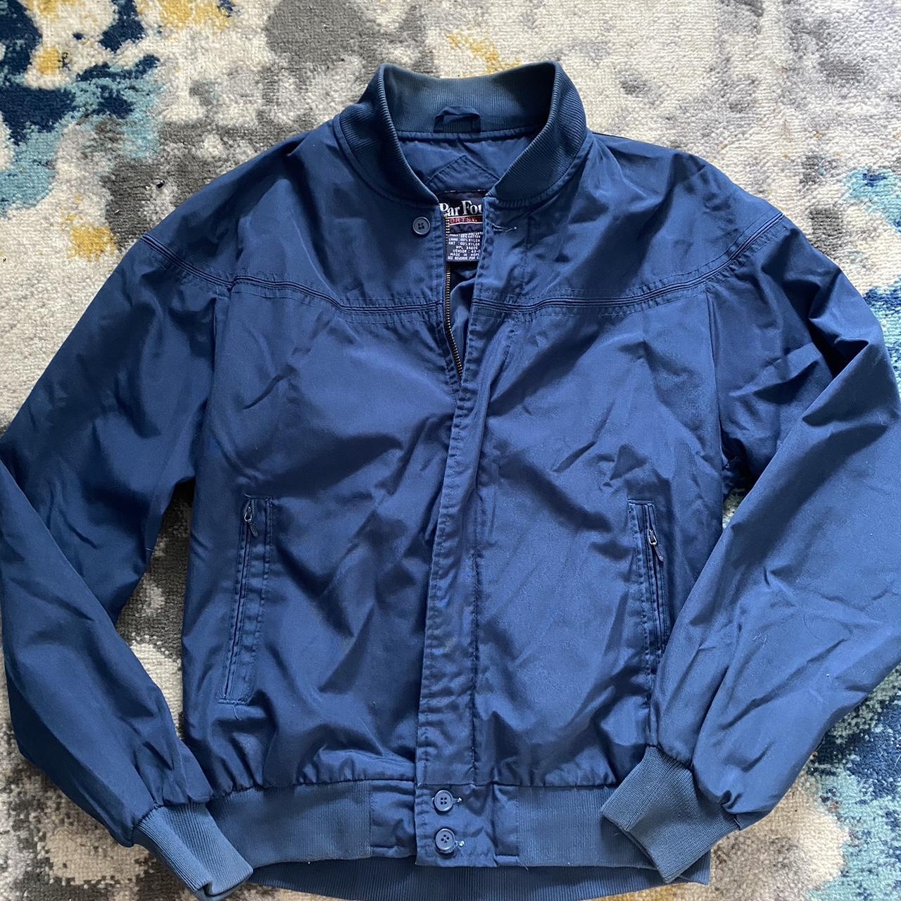Medium dark blue zip up #vintage #unisex - Depop