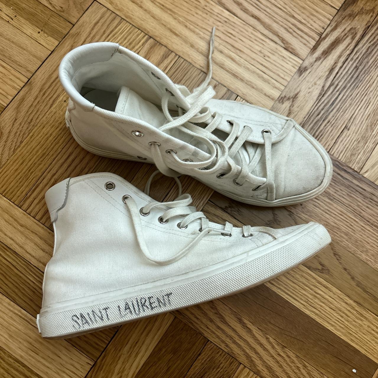 Yves Saint Laurent Women's White Trainers | Depop
