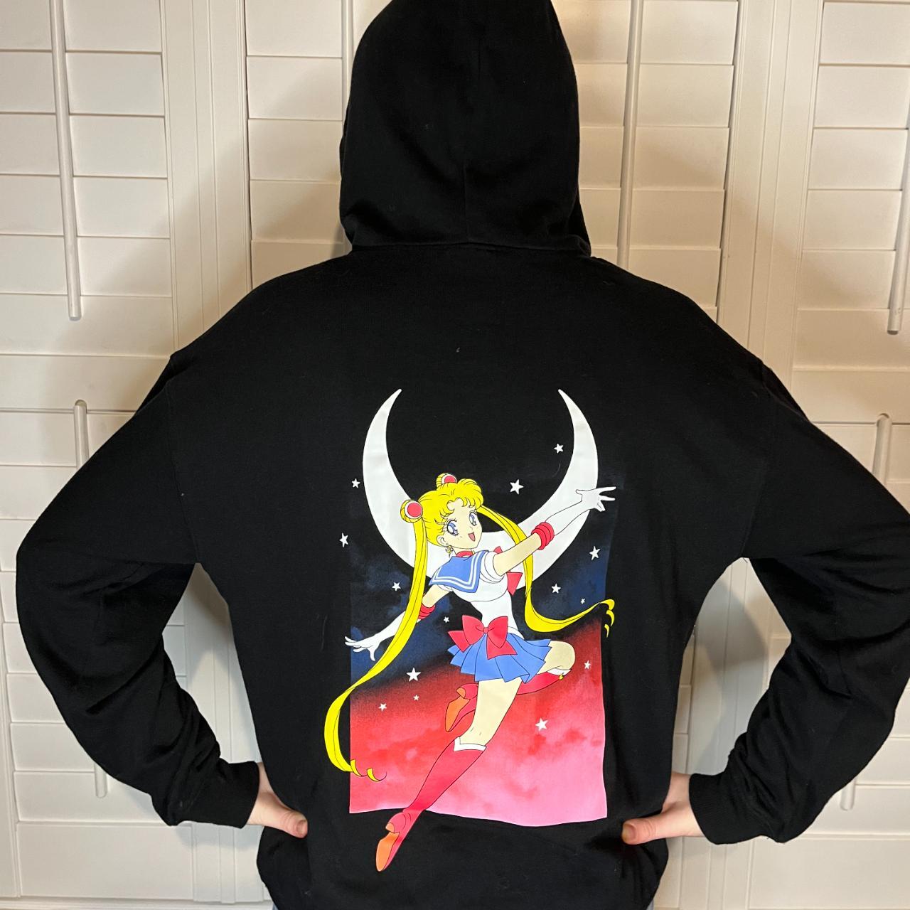 Sailor Moon Anime Sweatshirt Model Is 58 With 32a Depop