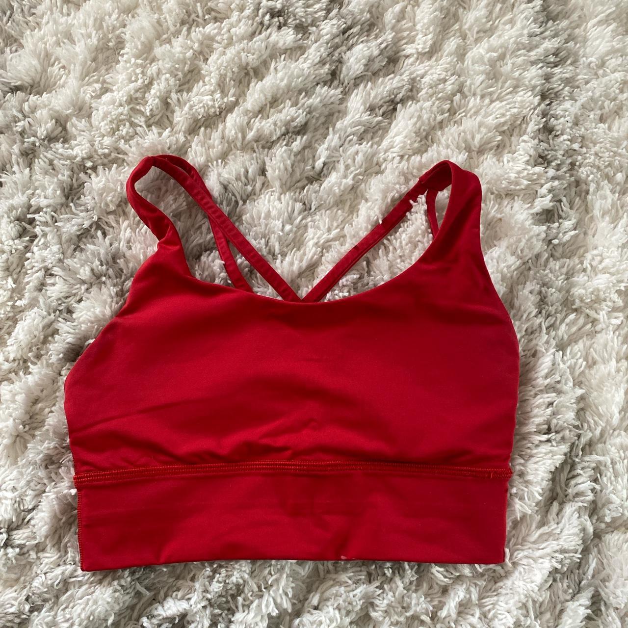 Lululemon Women's Red Bra | Depop