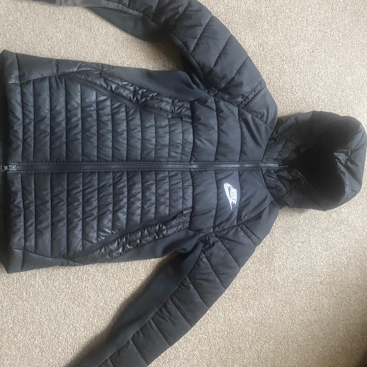 Nike black hybrid coat - Depop
