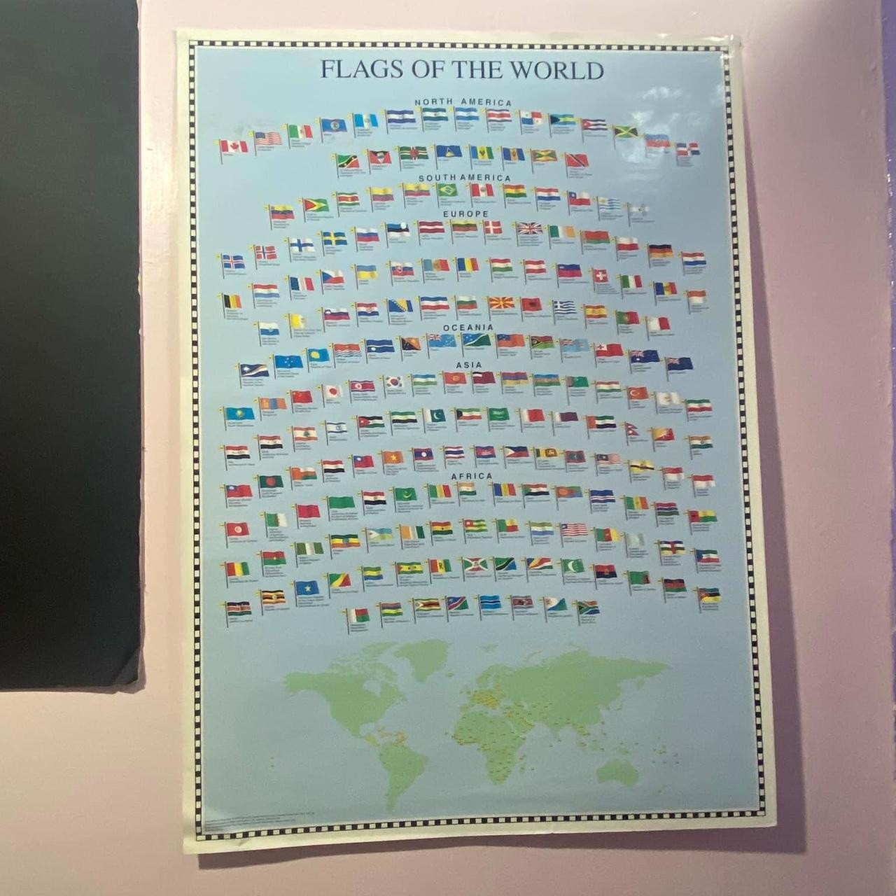 🇦🇺🇦🇮flags of the world Poster Geography (Packaged... - Depop