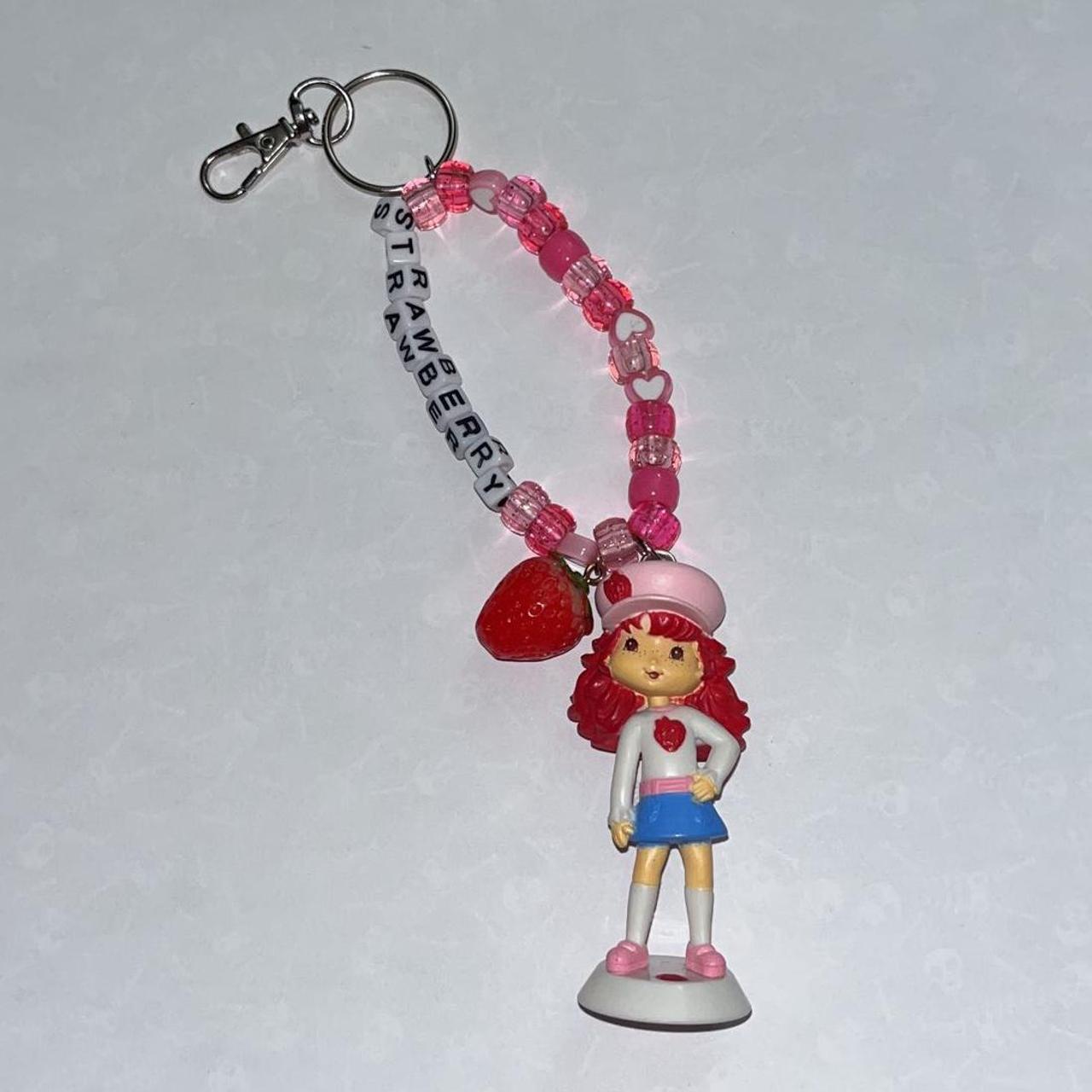 strawberry shortcake keychain/purse charm handmade... - Depop