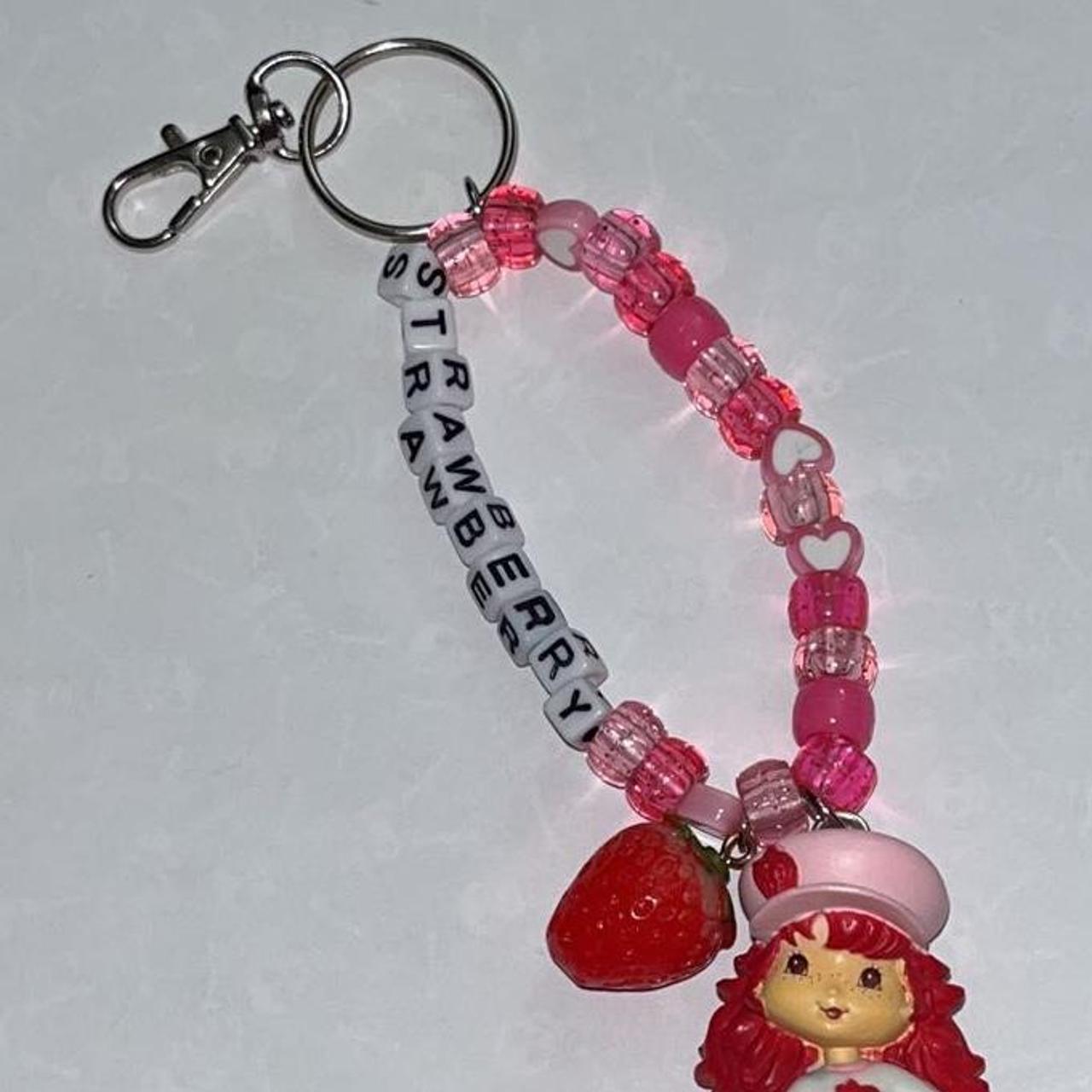 strawberry shortcake keychain/purse charm handmade... - Depop