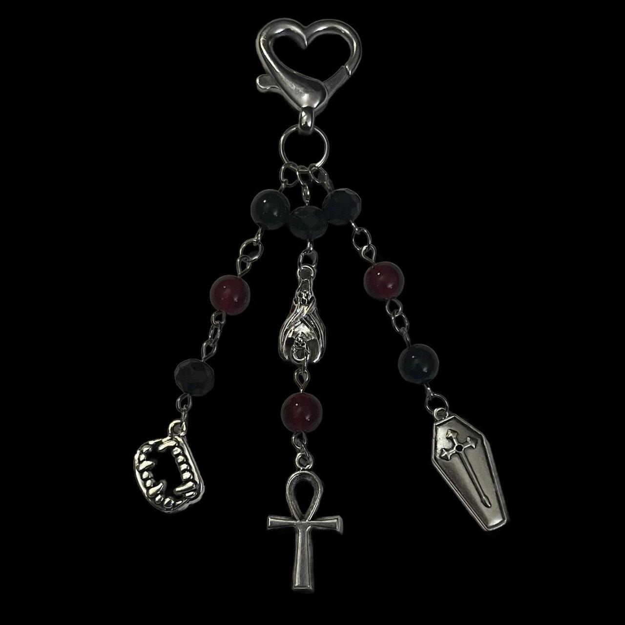 gothic vampire keychain ☥🦇🩸 handmade with love... - Depop