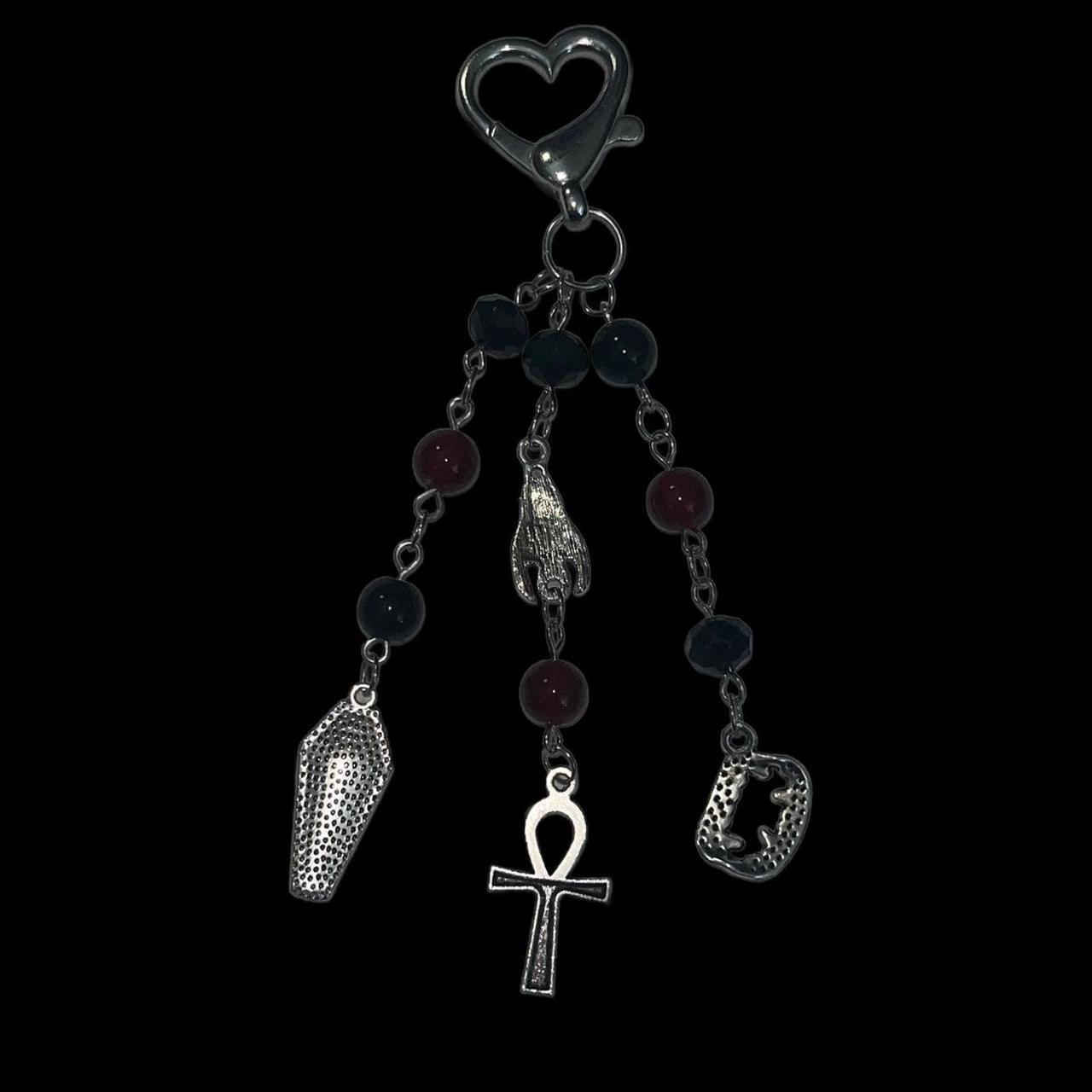 gothic vampire keychain ☥🦇🩸 handmade with love... - Depop