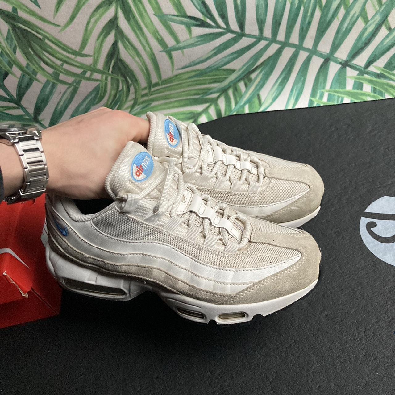 Summit white University Blue Nike air max 95 110s... - Depop