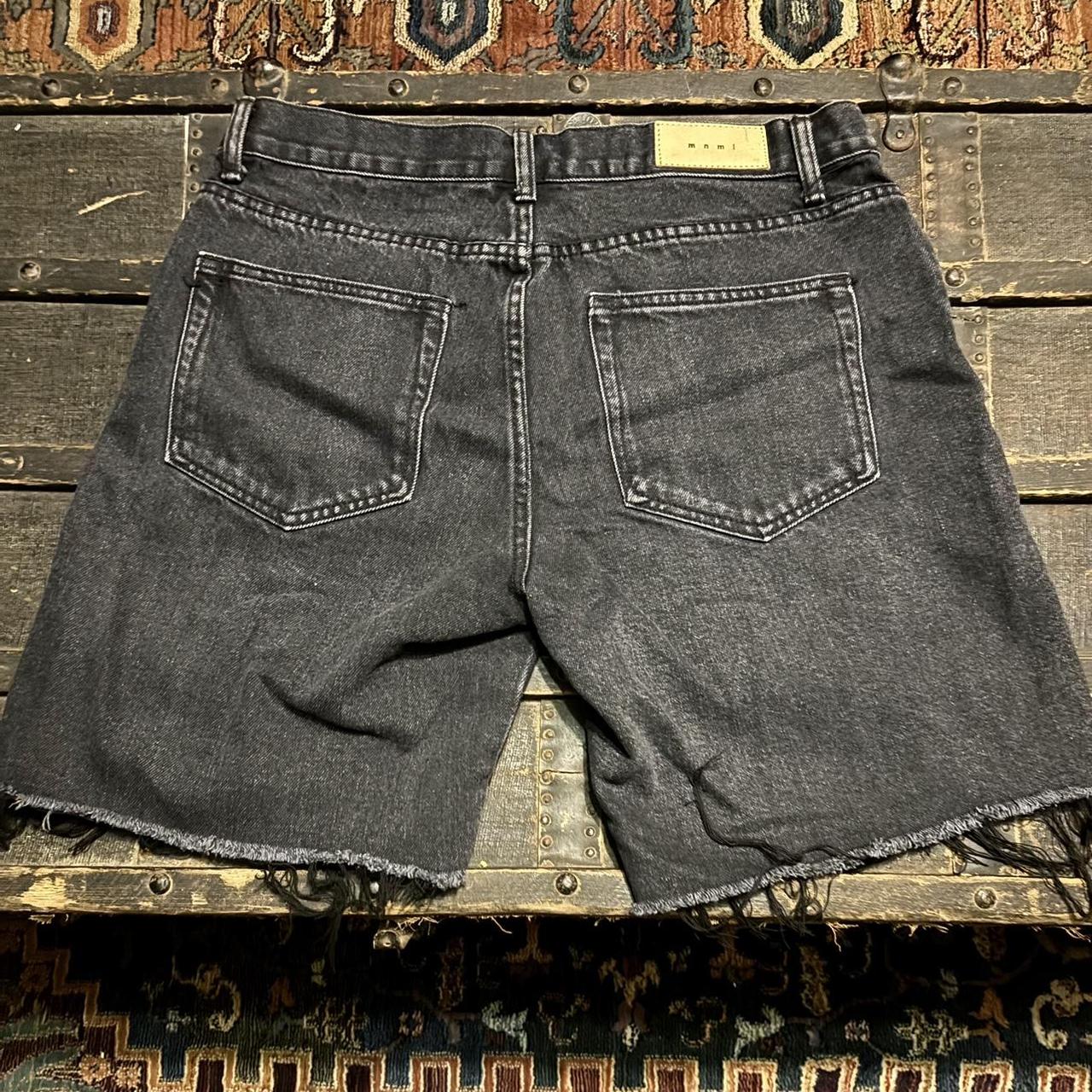 MNML skeleton denim shorts - Depop