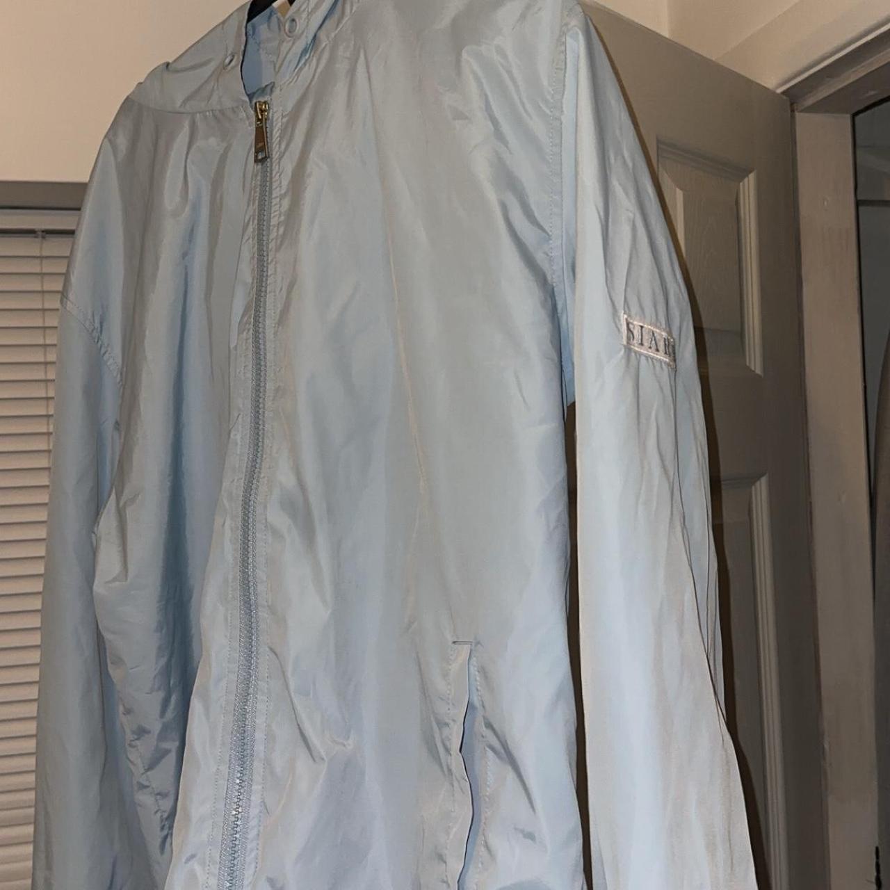 Siarr baby blue windbreaker, only worn like twice,... | Depop