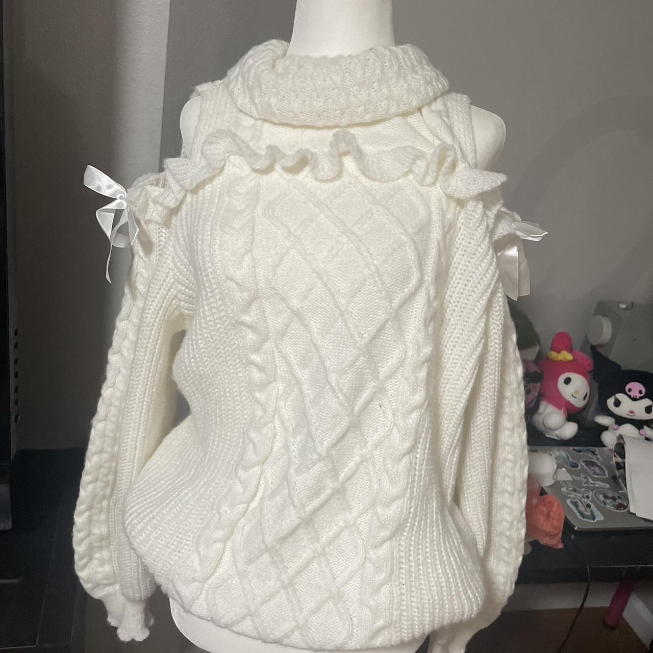 Jirai kei ryousangata sweater size M very stretchy... - Depop