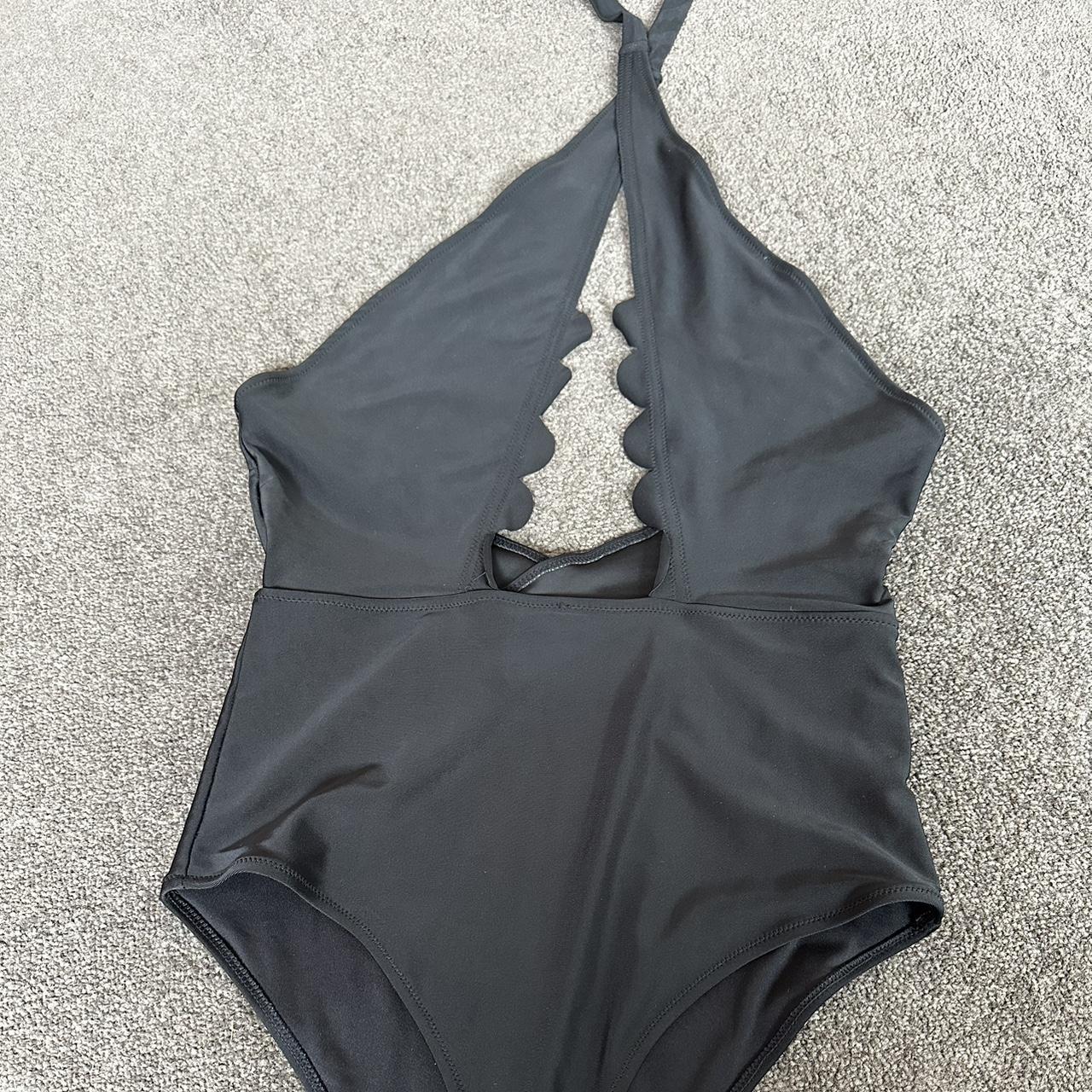 ASOS swim size 12 scalloped chest swimsuit.... - Depop