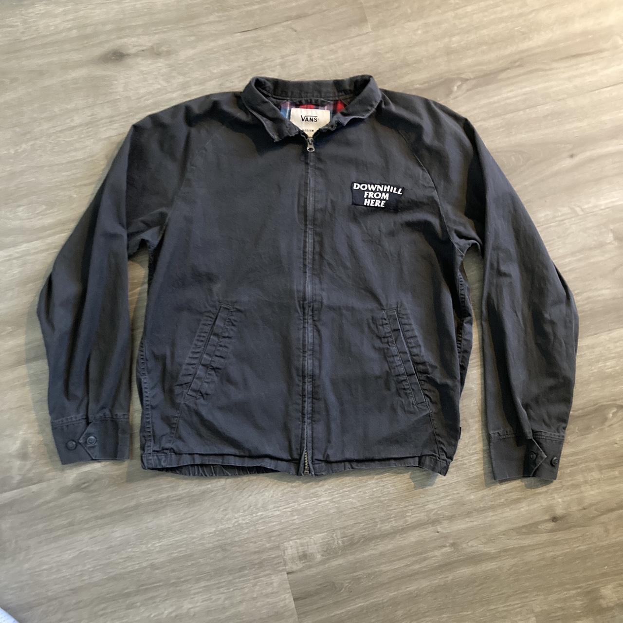 Reworked vans zip up! the weird collar buttons... - Depop