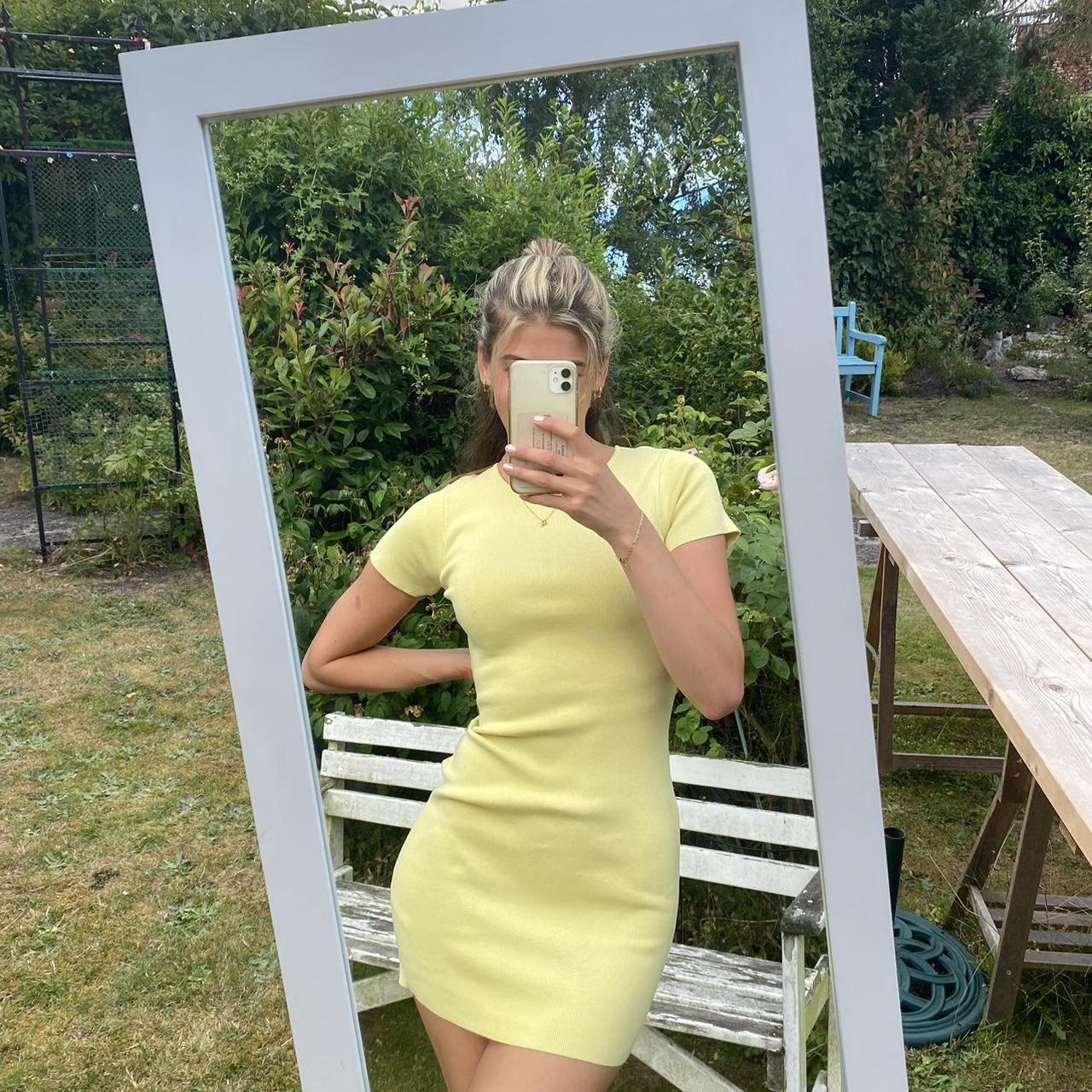 Zara lemon pale yellow mini dress🍋 Soo cute and good... - Depop