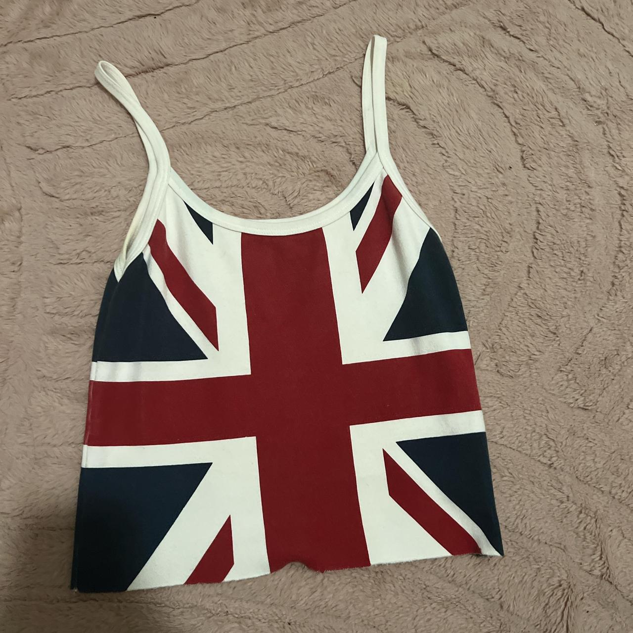 Union jack tank top from Brandy Melville, wore maybe... | Depop