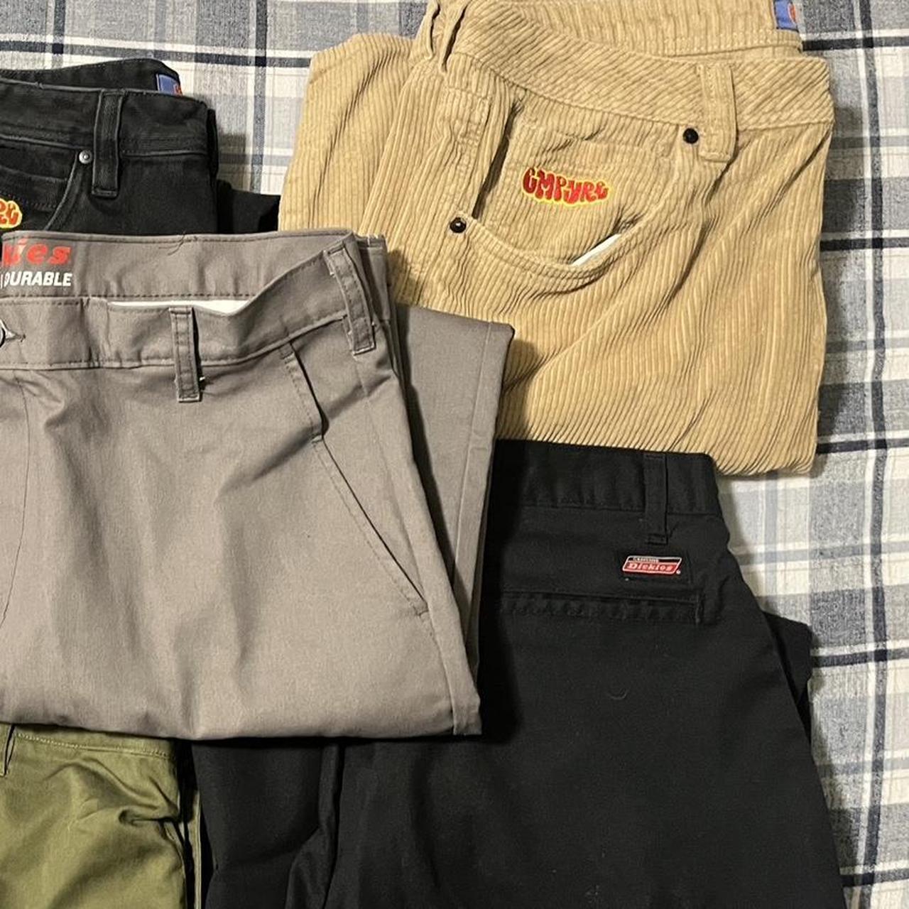 Empyre Men's Brown and Blue Trousers | Depop