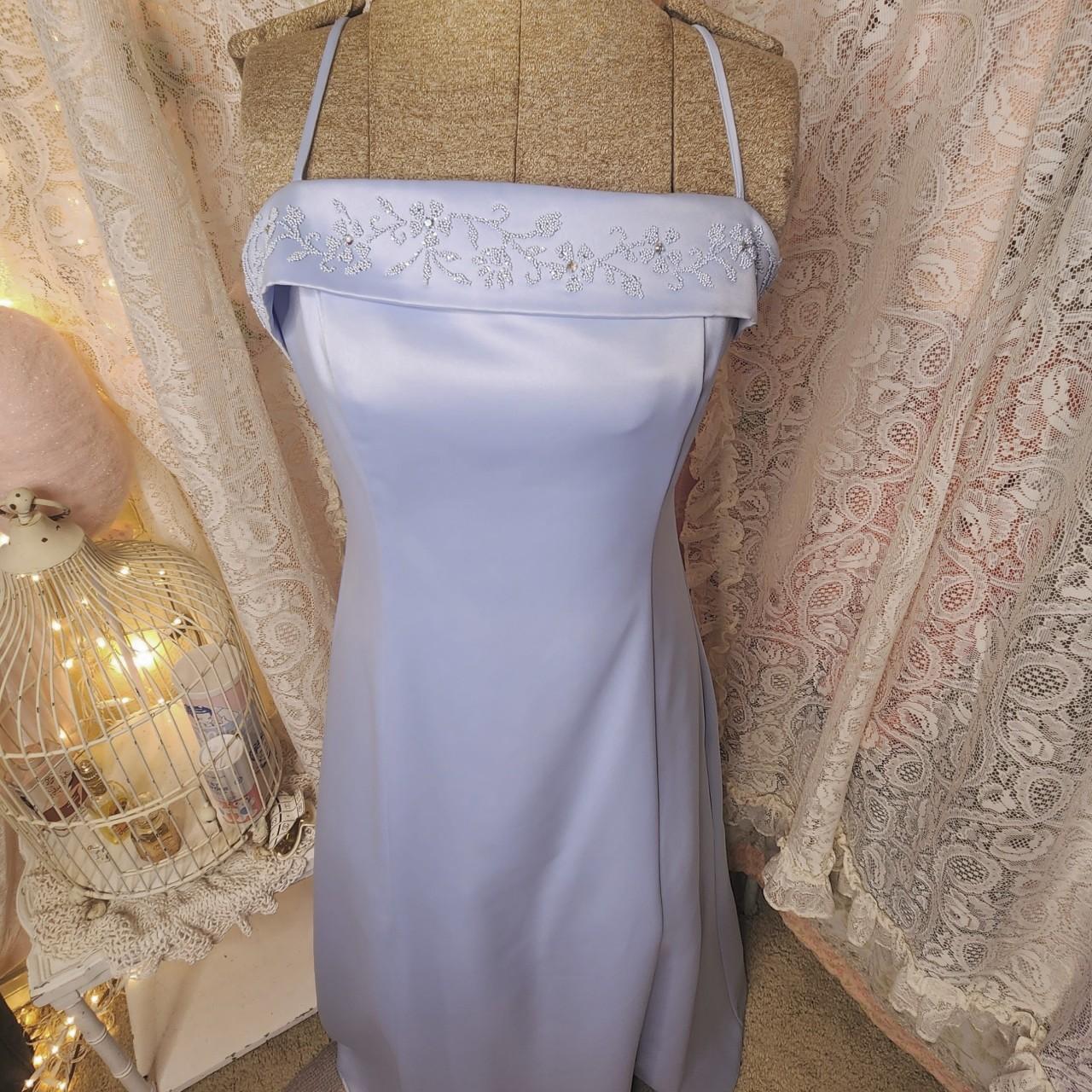 vintage rampage powder blue sequin dress ♡ ️ size... - Depop