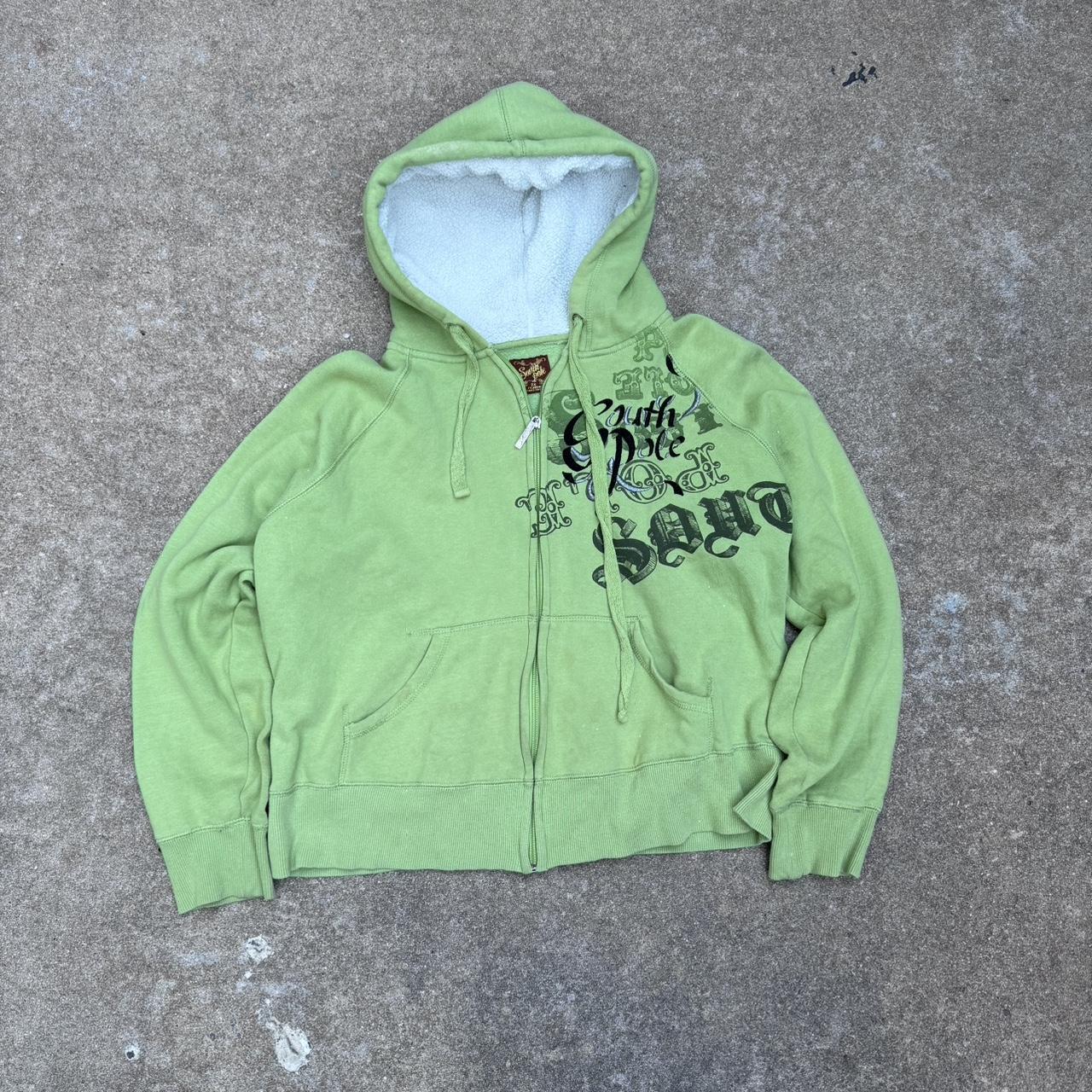 Womens y2k green southpole jacket Size large Does... - Depop