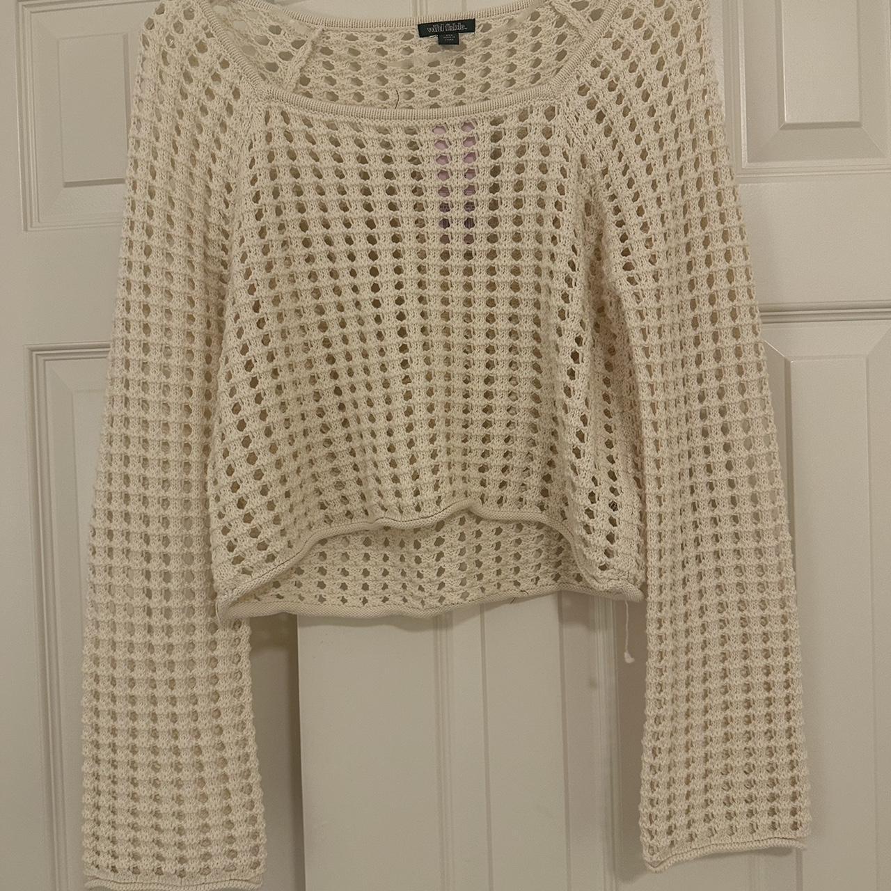 Wild Fable crochet sweater || New with tags, runs... - Depop