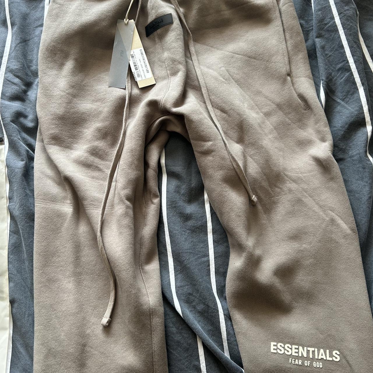 Fear of god essentials joggers. -beige/desert taupe.... - Depop