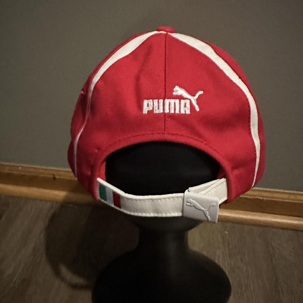 Puma Men's Red and White Hat | Depop