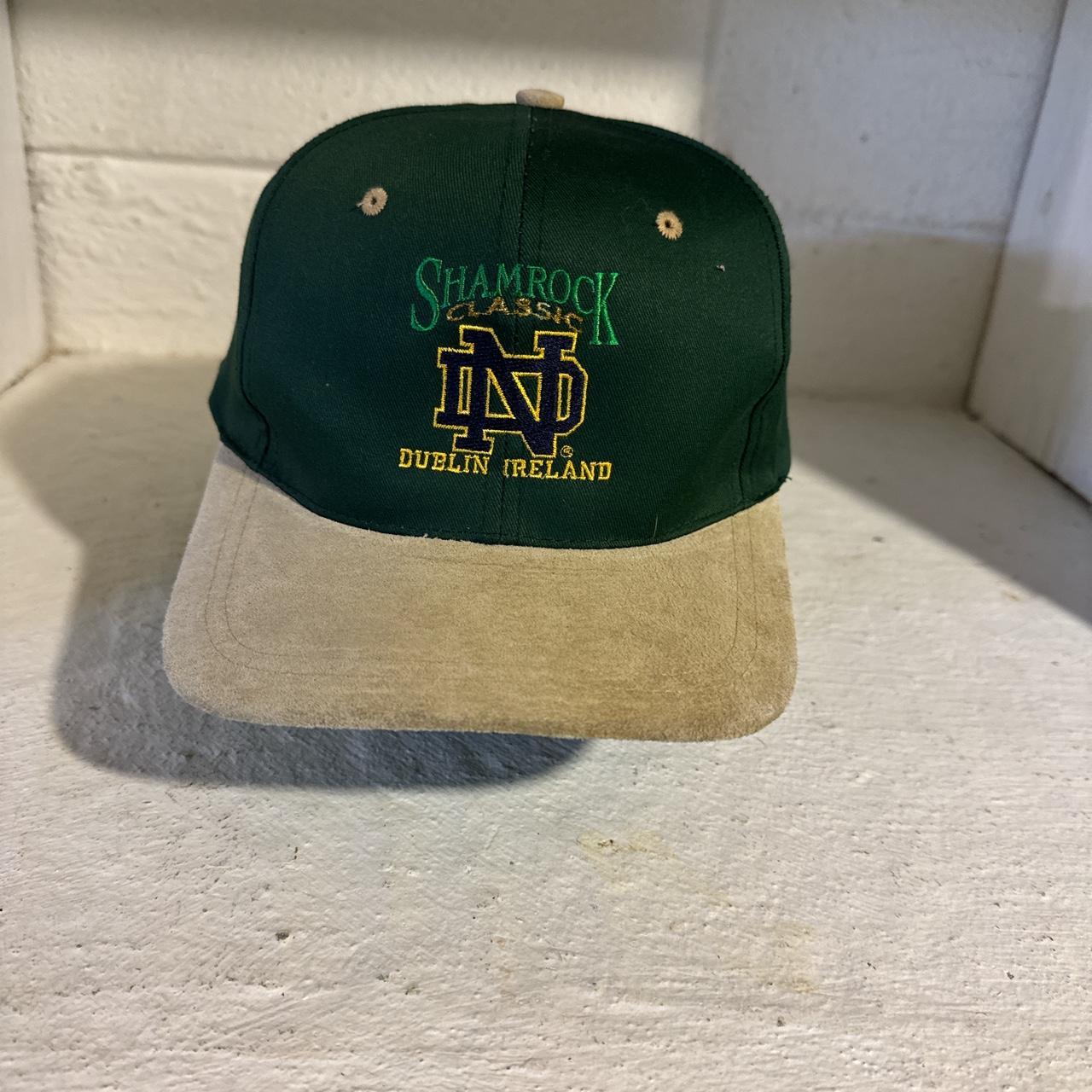 Notre Dame shamrock classic SnapBack #vintage #irish... - Depop