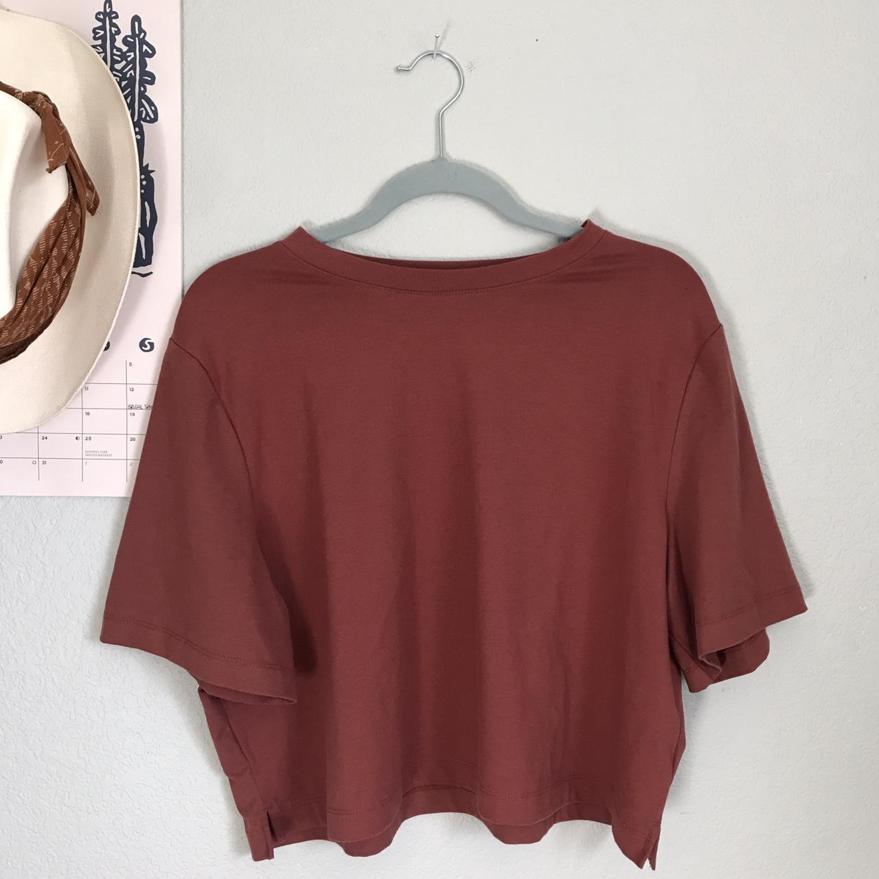 A New Day red cropped shirt! Size large but fits... - Depop