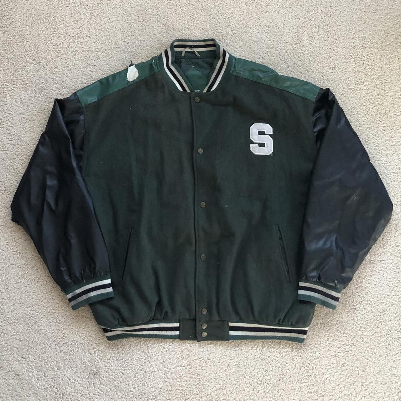 Vintage Michigan State Varsity Jacket - Color:... - Depop