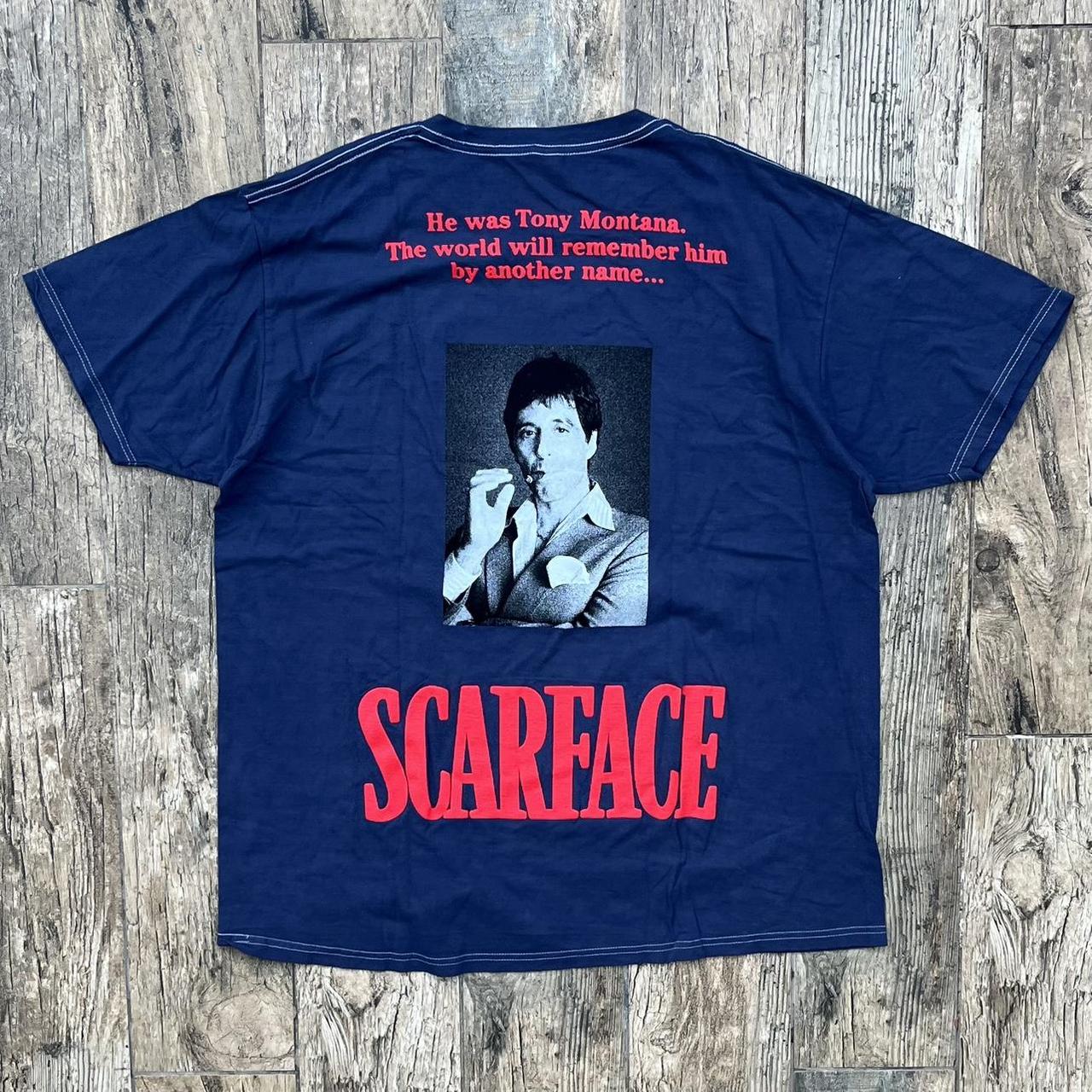 Scarface Movie Promo Graphic Tee - Color: Navy... | Depop
